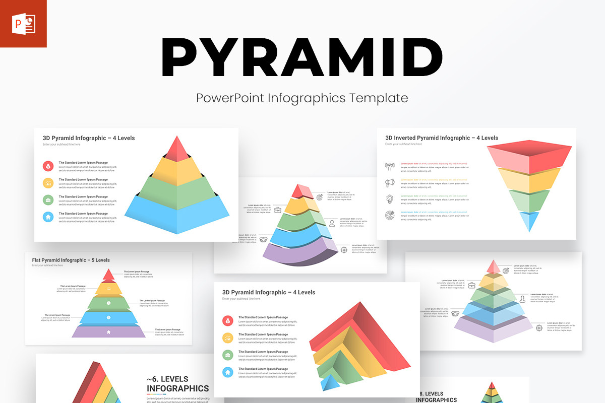 Pyramid Infographics PowerPoint Template Diagrams | Nulivo Market